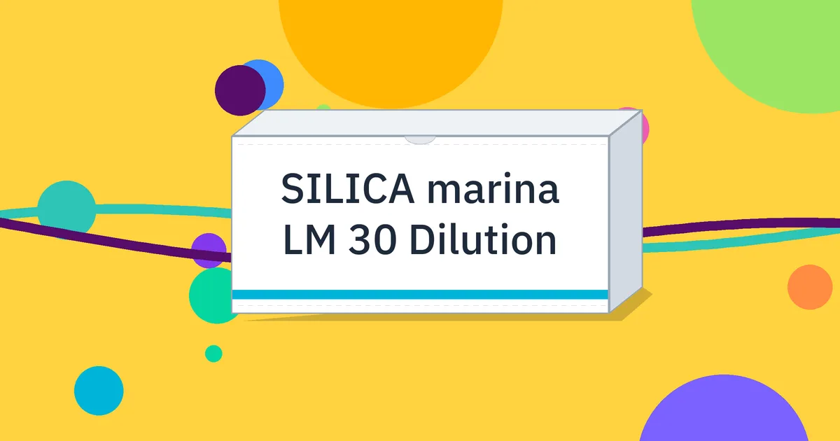Symbolbild: Packung mit der Aufschrift SILICA marina LM 30 Dilution (PZN 13189967) – Verfügbarkeit und Bezug in Apotheken in Frankfurt am Main