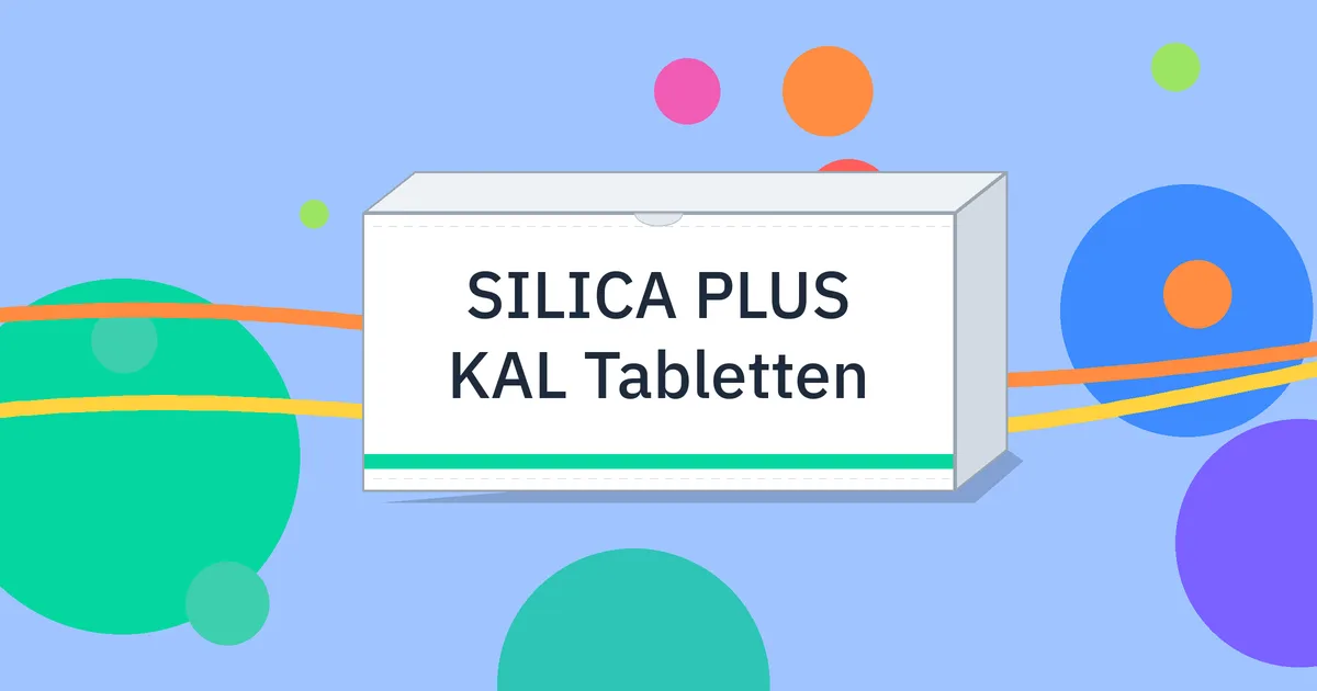 Symbolbild: Packung mit der Aufschrift SILICA PLUS KAL Tabletten (PZN 13894973) – Verfügbarkeit und Bezug in Apotheken in Frankfurt am Main