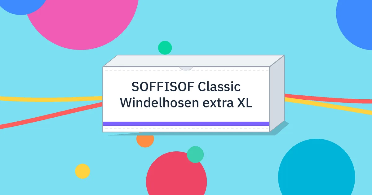 Symbolbild: Packung mit der Aufschrift SOFFISOF Classic Windelhosen extra XL (PZN 12566669) – Verfügbarkeit und Bezug in Apotheken in Frankfurt am Main
