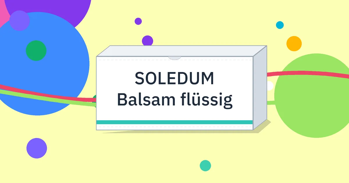 Symbolbild: Packung mit der Aufschrift SOLEDUM Balsam flüssig (PZN 03407015) – Verfügbarkeit und Bezug in Apotheken in Frankfurt am Main