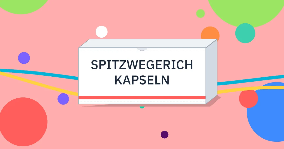 Symbolbild: Packung mit der Aufschrift SPITZWEGERICH KAPSELN (PZN 08727948) – Verfügbarkeit und Bezug in Apotheken in Frankfurt am Main