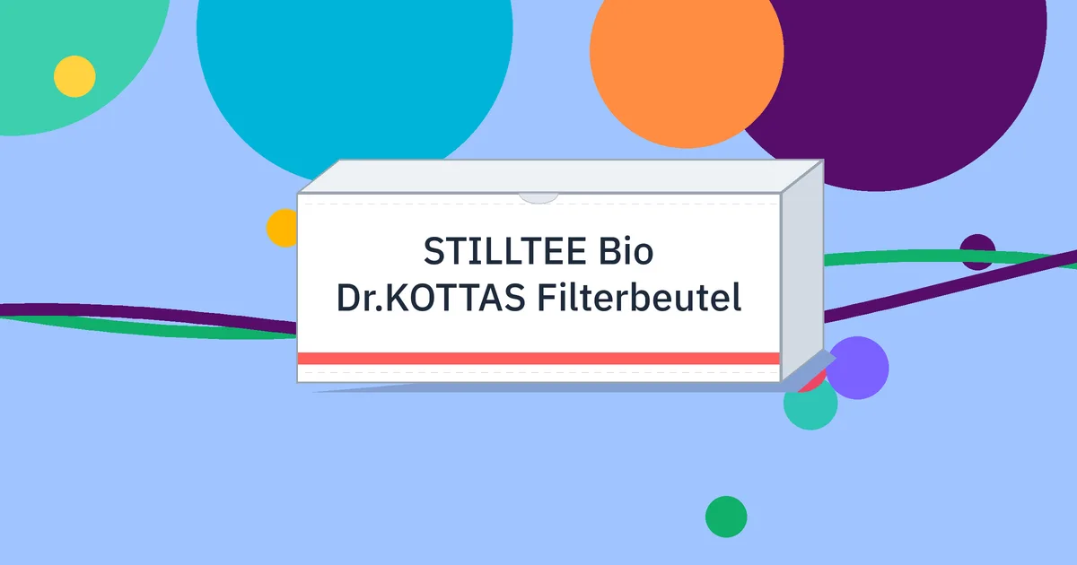 Symbolbild: Packung mit der Aufschrift STILLTEE Bio Dr.KOTTAS Filterbeutel (PZN 09920015) – Verfügbarkeit und Bezug in Apotheken in Frankfurt am Main