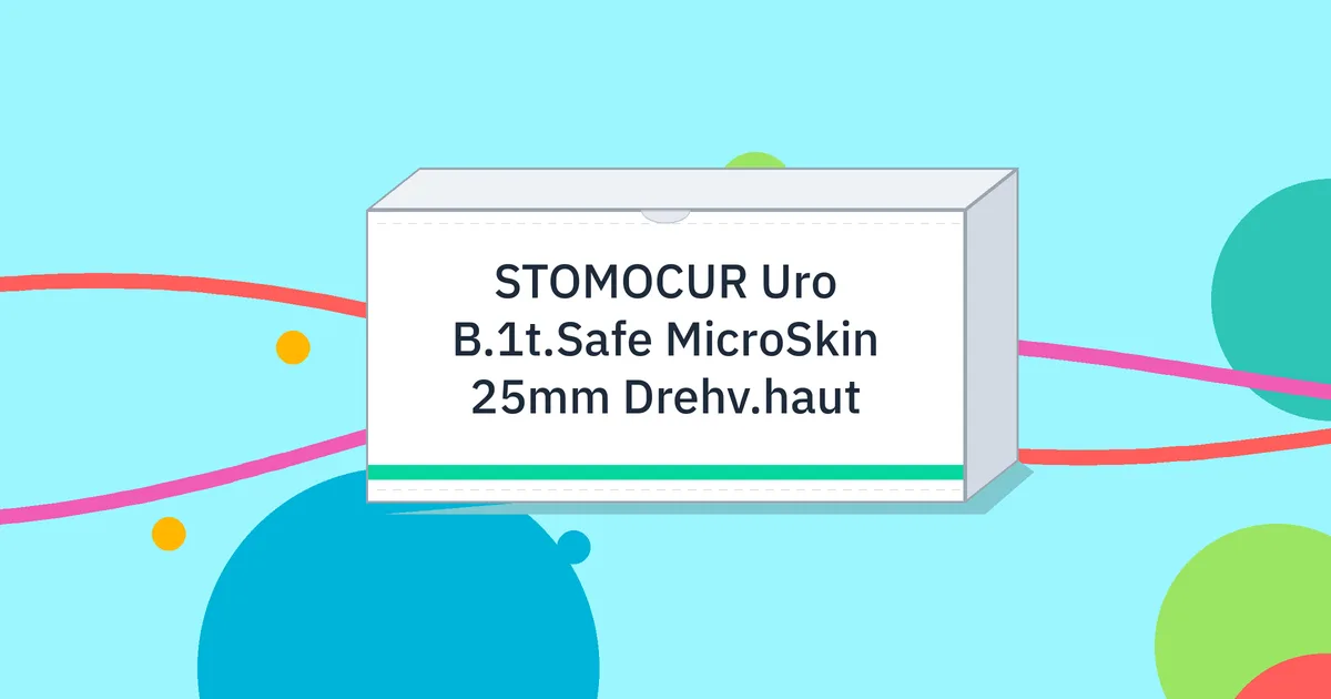 Symbolbild: Packung mit der Aufschrift STOMOCUR Uro B.1t.Safe MicroSkin 25mm Drehv.haut (PZN 17846801) – Verfügbarkeit und Bezug in Apotheken in Frankfurt am Main