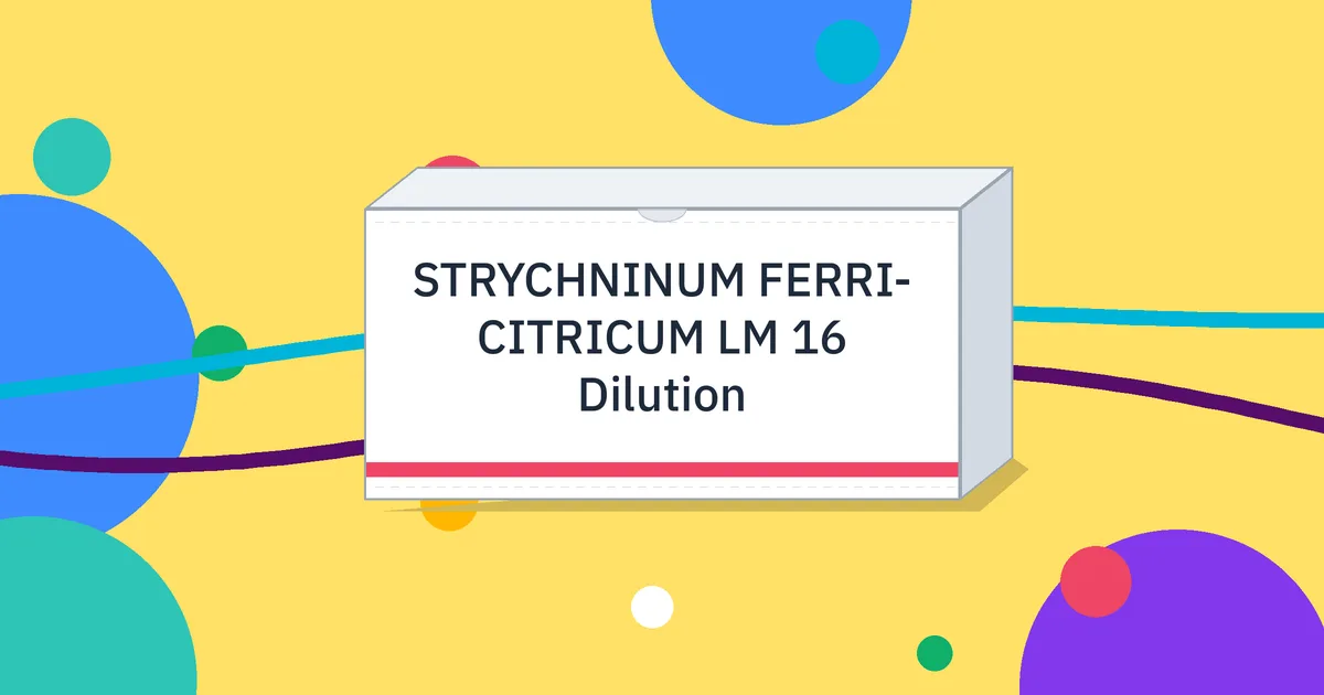 Symbolbild: Packung mit der Aufschrift STRYCHNINUM FERRI-CITRICUM LM 16 Dilution (PZN 13206312) – Verfügbarkeit und Bezug in Apotheken in Frankfurt am Main