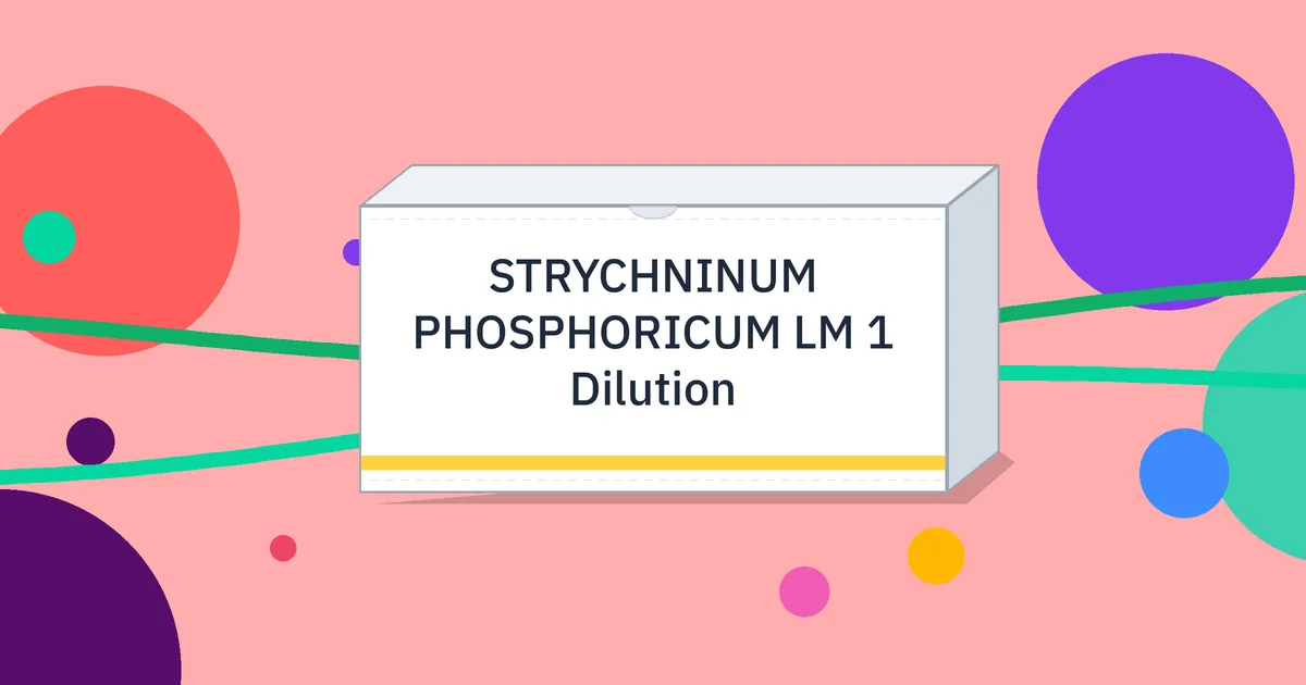 Symbolbild: Packung mit der Aufschrift STRYCHNINUM PHOSPHORICUM LM 1 Dilution (PZN 13207056) – Verfügbarkeit und Bezug in Apotheken in Frankfurt am Main