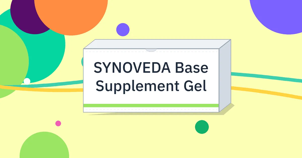 Symbolbild: Packung mit der Aufschrift SYNOVEDA Base Supplement Gel (PZN 03850851) – Verfügbarkeit und Bezug in Apotheken in Frankfurt am Main