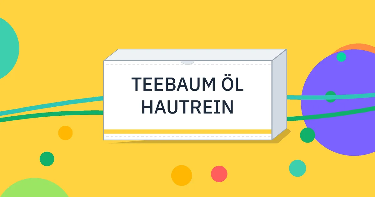 Symbolbild: Packung mit der Aufschrift TEEBAUM ÖL HAUTREIN (PZN 07380282) – Verfügbarkeit und Bezug in Apotheken in Frankfurt am Main