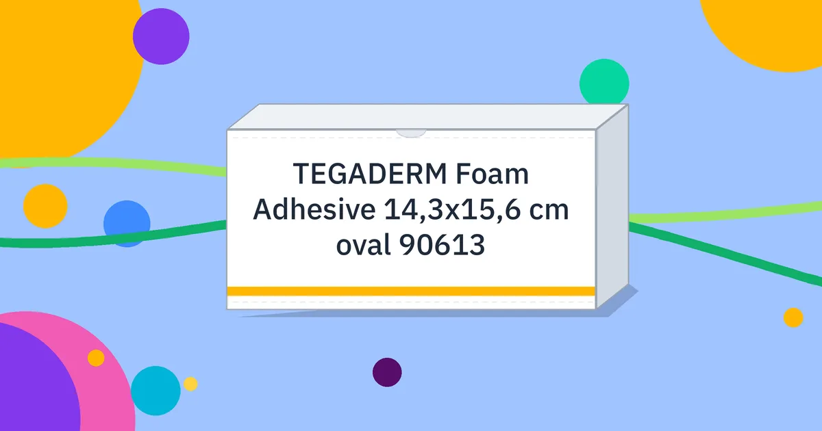 Symbolbild: Packung mit der Aufschrift TEGADERM Foam Adhesive 14,3x15,6 cm oval 90613 (PZN 18223284) – Verfügbarkeit und Bezug in Apotheken in Frankfurt am Main
