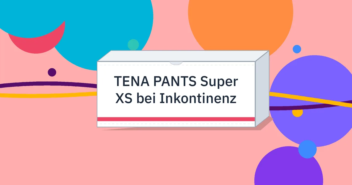 Symbolbild: Packung mit der Aufschrift TENA PANTS Super XS bei Inkontinenz (PZN 19182676) – Verfügbarkeit und Bezug in Apotheken in Frankfurt am Main