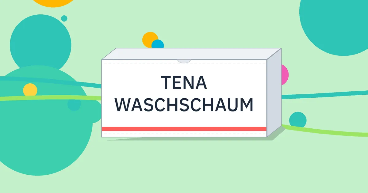 Symbolbild: Packung mit der Aufschrift TENA WASCHSCHAUM (PZN 07653627) – Verfügbarkeit und Bezug in Apotheken in Frankfurt am Main