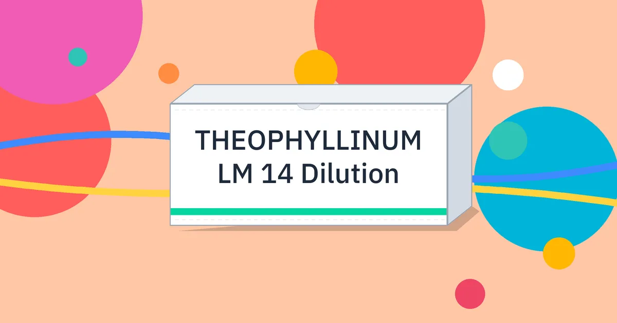 Symbolbild: Packung mit der Aufschrift THEOPHYLLINUM LM 14 Dilution (PZN 13220269) – Verfügbarkeit und Bezug in Apotheken in Frankfurt am Main