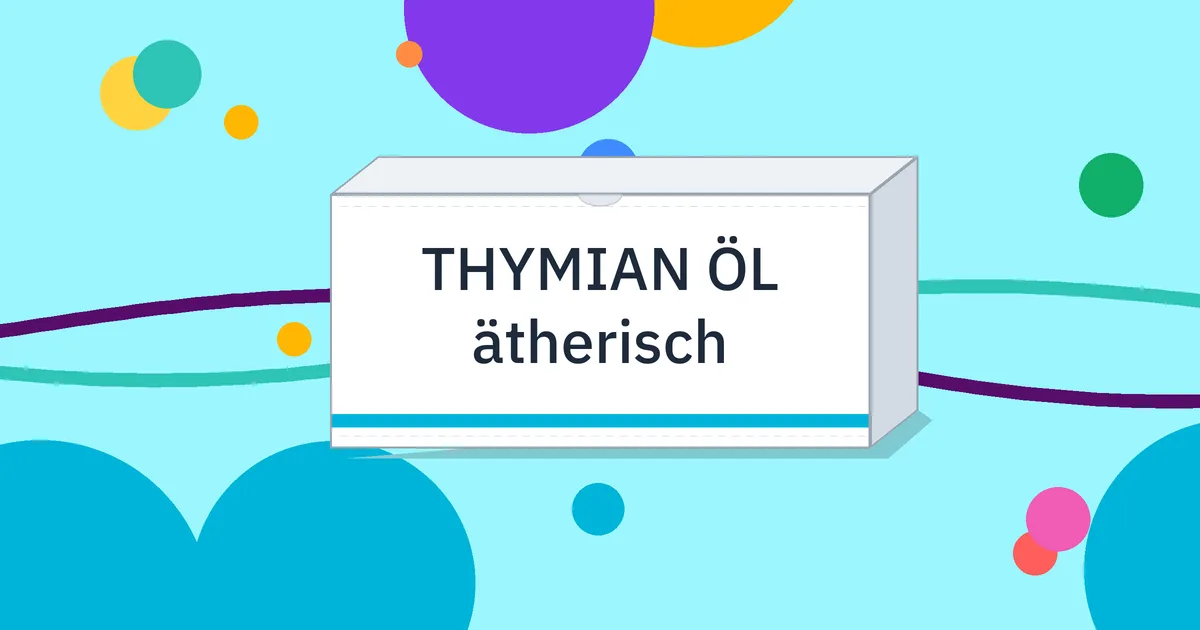 Symbolbild: Packung mit der Aufschrift THYMIAN ÖL ätherisch (PZN 01538871) – Verfügbarkeit und Bezug in Apotheken in Frankfurt am Main