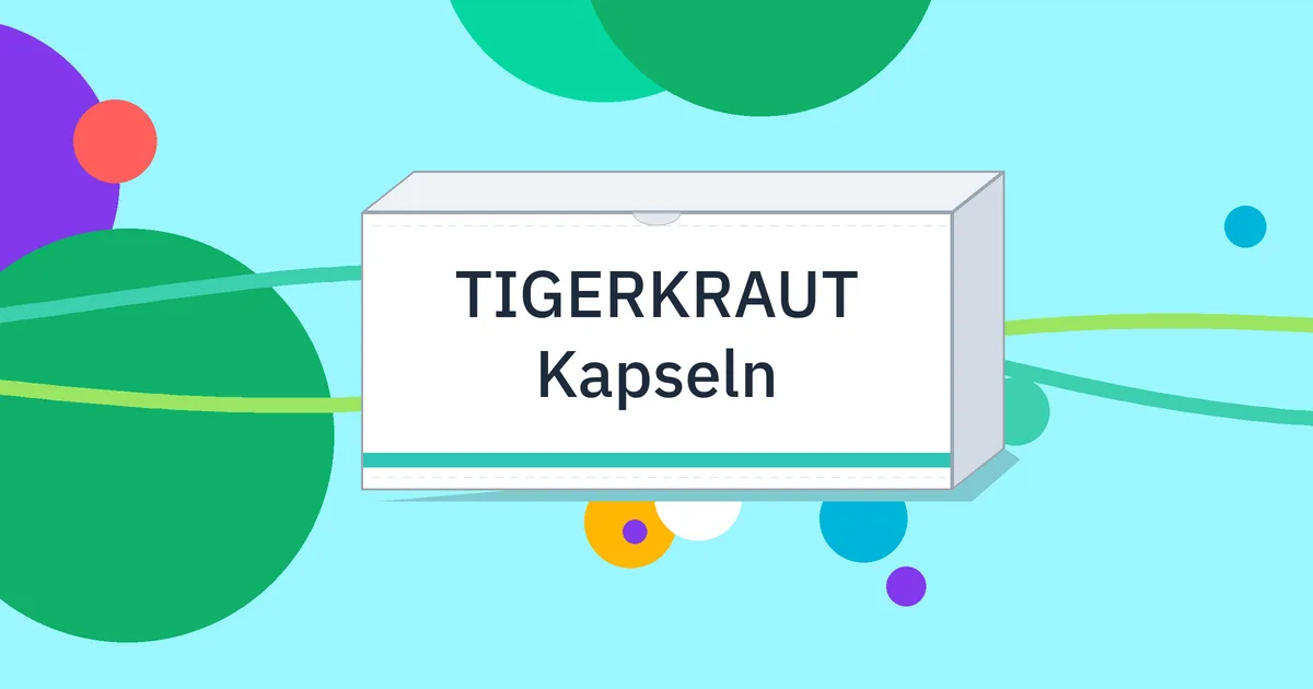 Symbolbild: Packung mit der Aufschrift TIGERKRAUT Kapseln (PZN 20851740) – Verfügbarkeit und Bezug in Apotheken in Frankfurt am Main