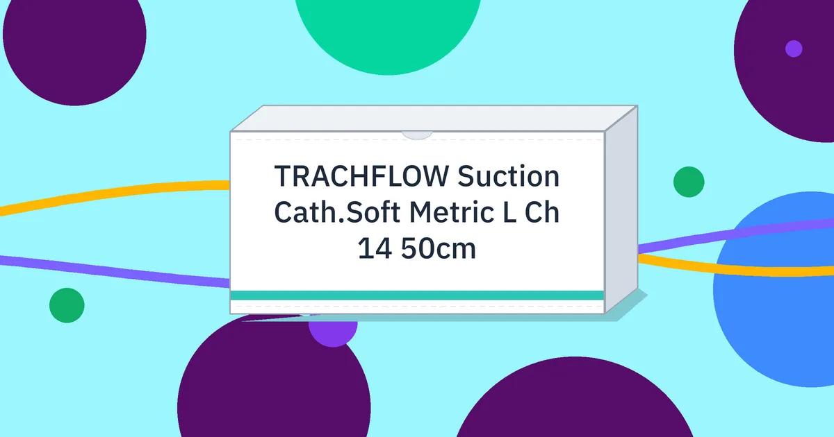 Symbolbild: Packung mit der Aufschrift TRACHFLOW Suction Cath.Soft Metric L Ch 14 50cm (PZN 20295440) – Verfügbarkeit und Bezug in Apotheken in Frankfurt am Main