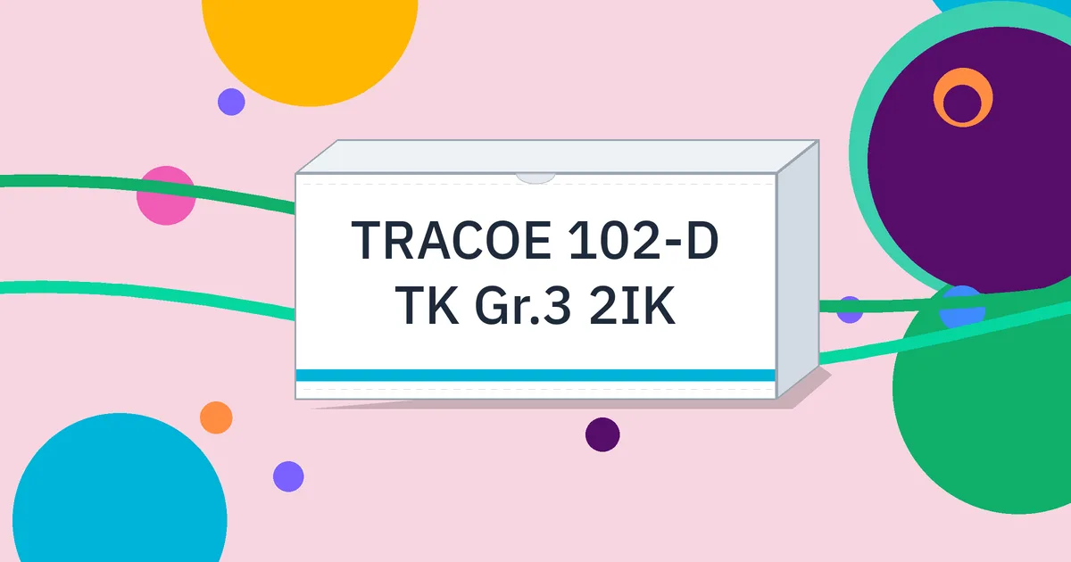 Symbolbild: Packung mit der Aufschrift TRACOE 102-D TK Gr.3 2IK (PZN 00910392) – Verfügbarkeit und Bezug in Apotheken in Frankfurt am Main