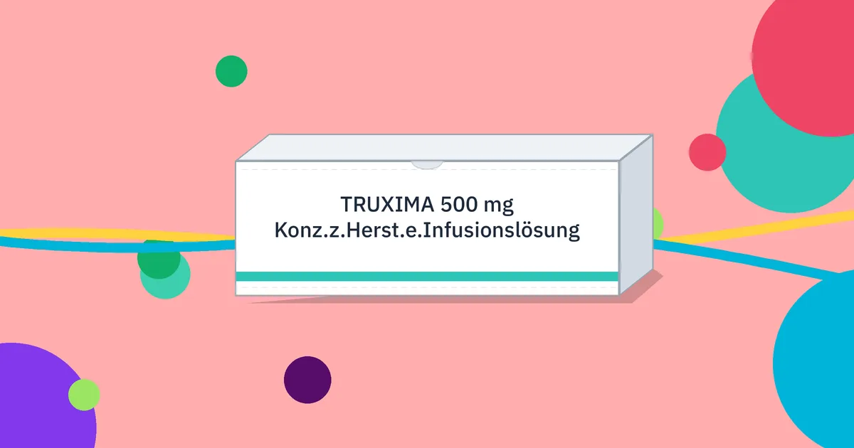 Symbolbild: Packung mit der Aufschrift TRUXIMA 500 mg Konz.z.Herst.e.Infusionslösung (PZN 14340768) – Verfügbarkeit und Bezug in Apotheken in Frankfurt am Main