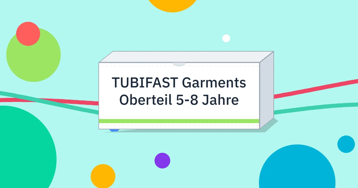 Symbolbild: Packung mit der Aufschrift TUBIFAST Garments Oberteil 5-8 Jahre (PZN 10064716) – Verfügbarkeit und Bezug in Apotheken in Frankfurt am Main