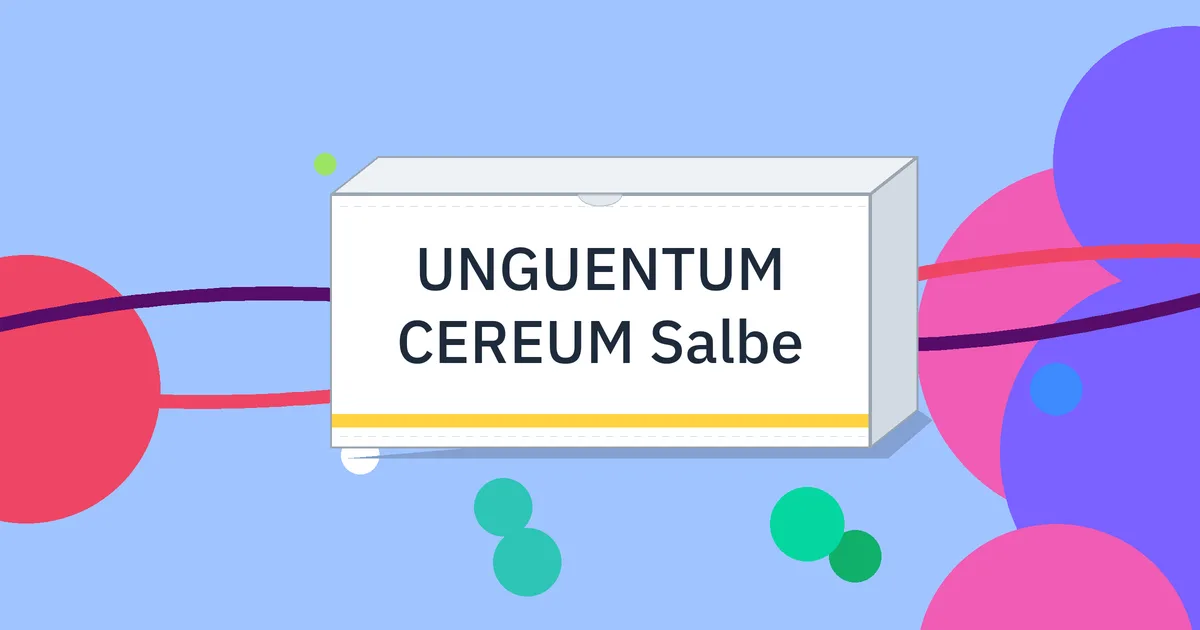 Symbolbild: Packung mit der Aufschrift UNGUENTUM CEREUM Salbe (PZN 18338366) – Verfügbarkeit und Bezug in Apotheken in Frankfurt am Main