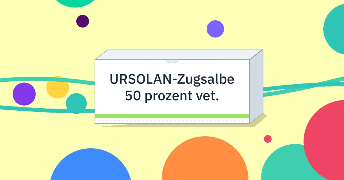 Symbolbild: Packung mit der Aufschrift URSOLAN-Zugsalbe 50 prozent vet. (PZN 01987942) – Verfügbarkeit und Bezug in Apotheken in Frankfurt am Main