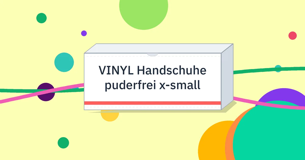 Symbolbild: Packung mit der Aufschrift VINYL Handschuhe puderfrei x-small (PZN 01235254) – Verfügbarkeit und Bezug in Apotheken in Frankfurt am Main