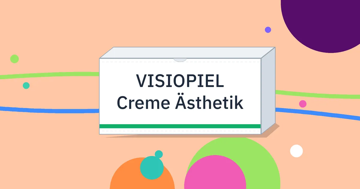 Symbolbild: Packung mit der Aufschrift VISIOPIEL Creme Ästhetik (PZN 08448390) – Verfügbarkeit und Bezug in Apotheken in Frankfurt am Main
