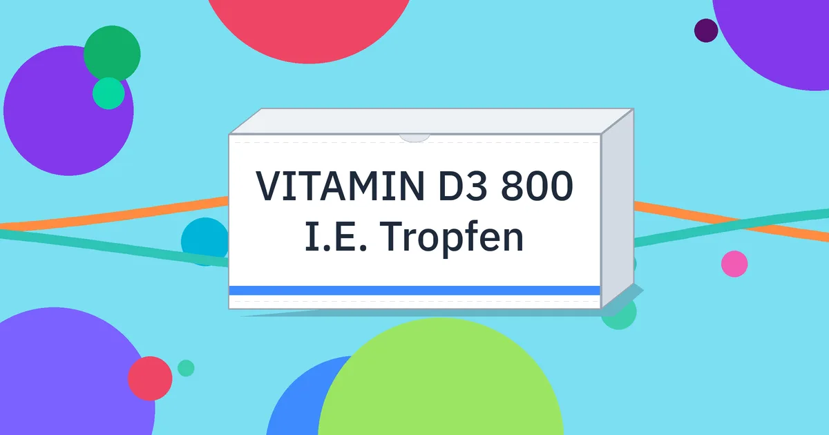Symbolbild: Packung mit der Aufschrift VITAMIN D3 800 I.E. Tropfen (PZN 13922534) – Verfügbarkeit und Bezug in Apotheken in Frankfurt am Main