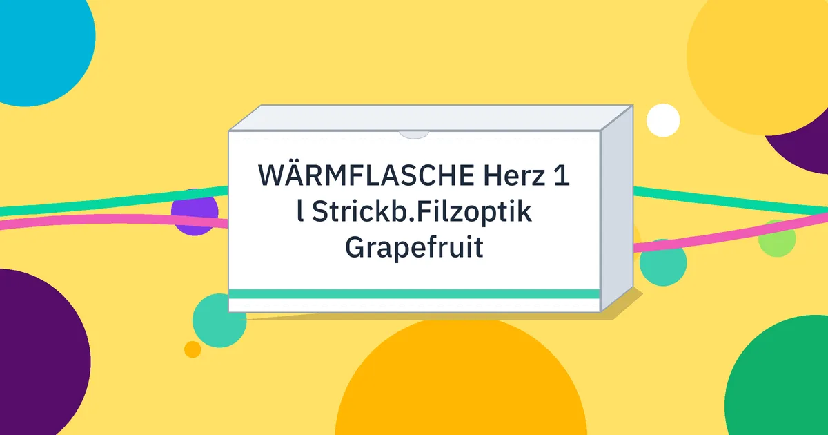 Symbolbild: Packung mit der Aufschrift WÄRMFLASCHE Herz 1 l Strickb.Filzoptik Grapefruit (PZN 14403954) – Verfügbarkeit und Bezug in Apotheken in Frankfurt am Main