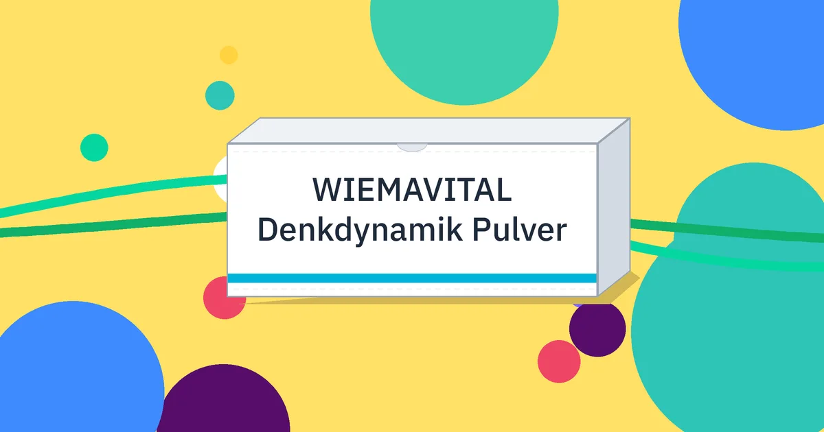 Symbolbild: Packung mit der Aufschrift WIEMAVITAL Denkdynamik Pulver (PZN 19880676) – Verfügbarkeit und Bezug in Apotheken in Frankfurt am Main