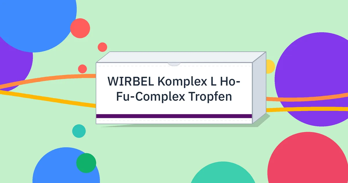 Symbolbild: Packung mit der Aufschrift WIRBEL Komplex L Ho-Fu-Complex Tropfen (PZN 01742838) – Verfügbarkeit und Bezug in Apotheken in Frankfurt am Main