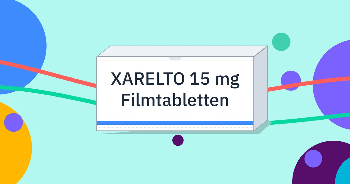 Symbolbild: Packung mit der Aufschrift XARELTO 15 mg Filmtabletten (PZN 13331135) – Verfügbarkeit und Bezug in Apotheken in Frankfurt am Main