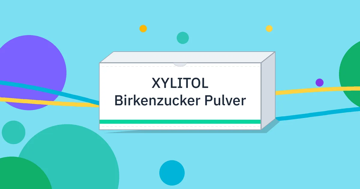 Symbolbild: Packung mit der Aufschrift XYLITOL Birkenzucker Pulver (PZN 11266592) – Verfügbarkeit und Bezug in Apotheken in Frankfurt am Main
