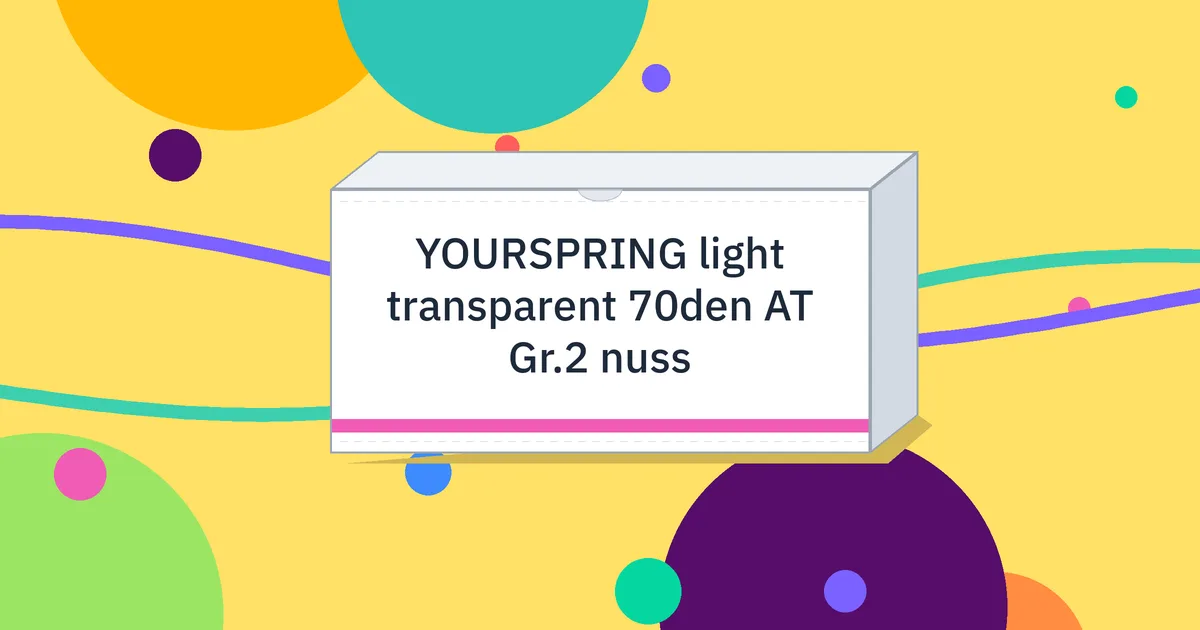 Symbolbild: Packung mit der Aufschrift YOURSPRING light transparent 70den AT Gr.2 nuss (PZN 18056432) – Verfügbarkeit und Bezug in Apotheken in Frankfurt am Main