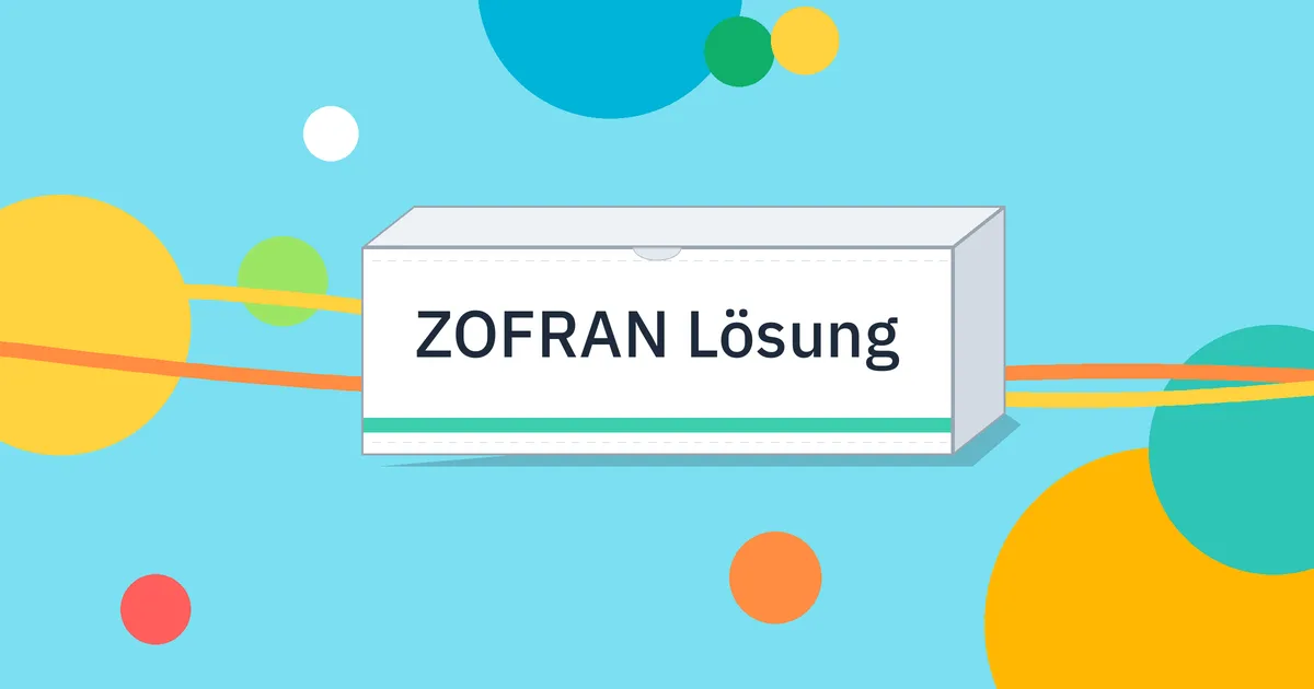 Symbolbild: Packung mit der Aufschrift ZOFRAN Lösung (PZN 08725091) – Verfügbarkeit und Bezug in Apotheken in Frankfurt am Main