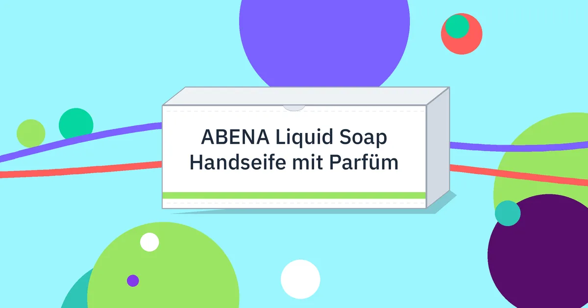 Symbolbild: Packung mit der Aufschrift ABENA Liquid Soap Handseife mit Parfüm (PZN 17421734) – Verfügbarkeit und Bezug in Apotheken in Frankfurt am Main