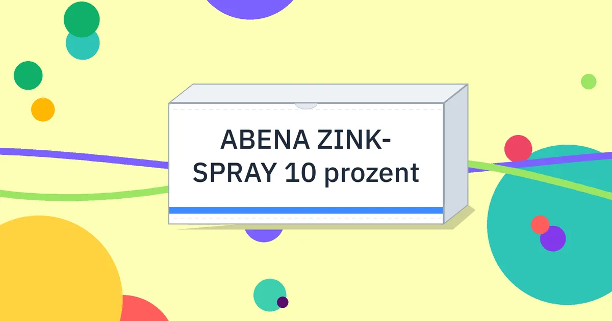 Symbolbild: Packung mit der Aufschrift ABENA ZINK-SPRAY 10 prozent (PZN 16916497) – Verfügbarkeit und Bezug in Apotheken in Frankfurt am Main