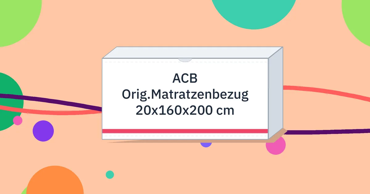 Symbolbild: Packung mit der Aufschrift ACB Orig.Matratzenbezug 20x160x200 cm (PZN 11664743) – Verfügbarkeit und Bezug in Apotheken in Frankfurt am Main