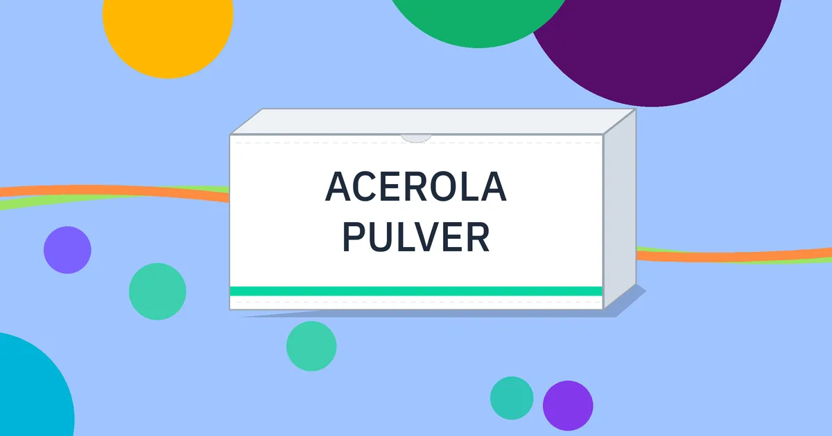 Symbolbild: Packung mit der Aufschrift ACEROLA PULVER (PZN 01440942) – Verfügbarkeit und Bezug in Apotheken in Frankfurt am Main
