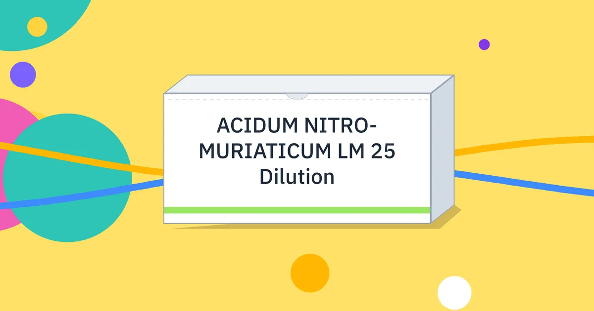 Symbolbild: Packung mit der Aufschrift ACIDUM NITRO-MURIATICUM LM 25 Dilution (PZN 13280449) – Verfügbarkeit und Bezug in Apotheken in Frankfurt am Main