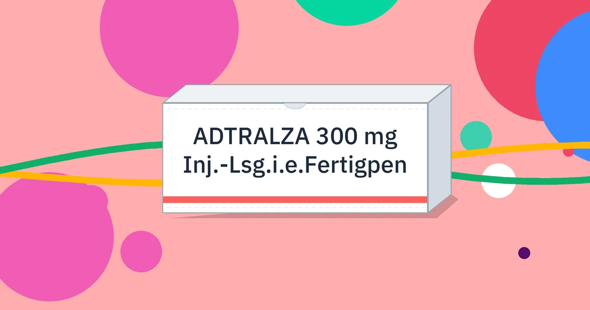 Symbolbild: Packung mit der Aufschrift ADTRALZA 300 mg Inj.-Lsg.i.e.Fertigpen (PZN 18598972) – Verfügbarkeit und Bezug in Apotheken in Frankfurt am Main
