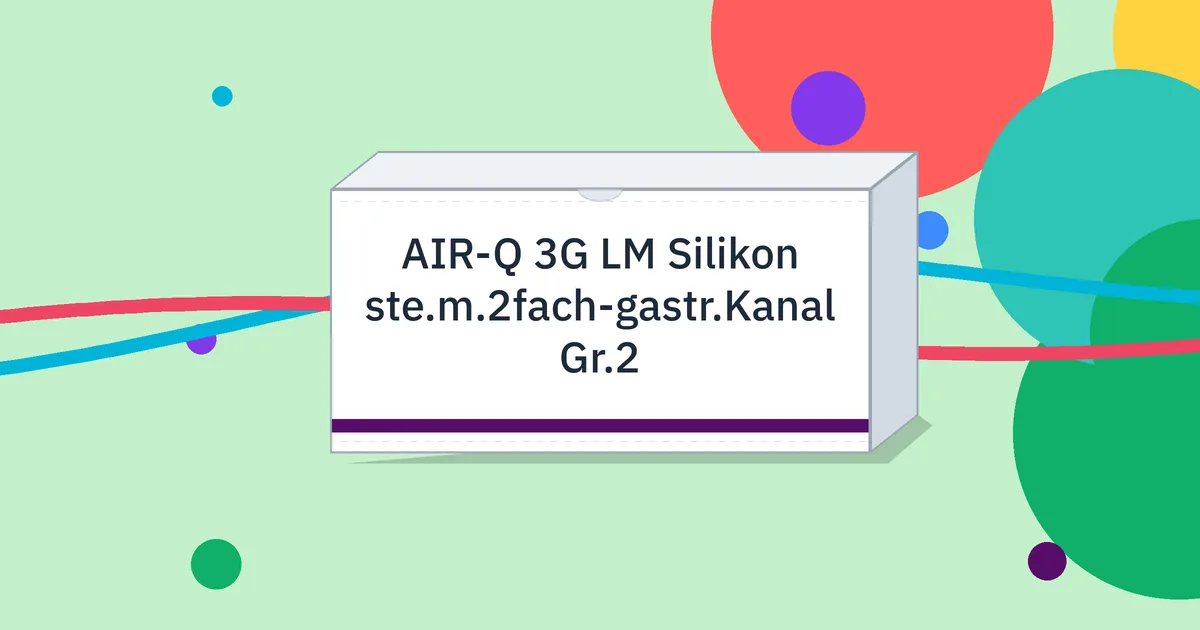 Symbolbild: Packung mit der Aufschrift AIR-Q 3G LM Silikon ste.m.2fach-gastr.Kanal Gr.2 (PZN 19118951) – Verfügbarkeit und Bezug in Apotheken in Frankfurt am Main