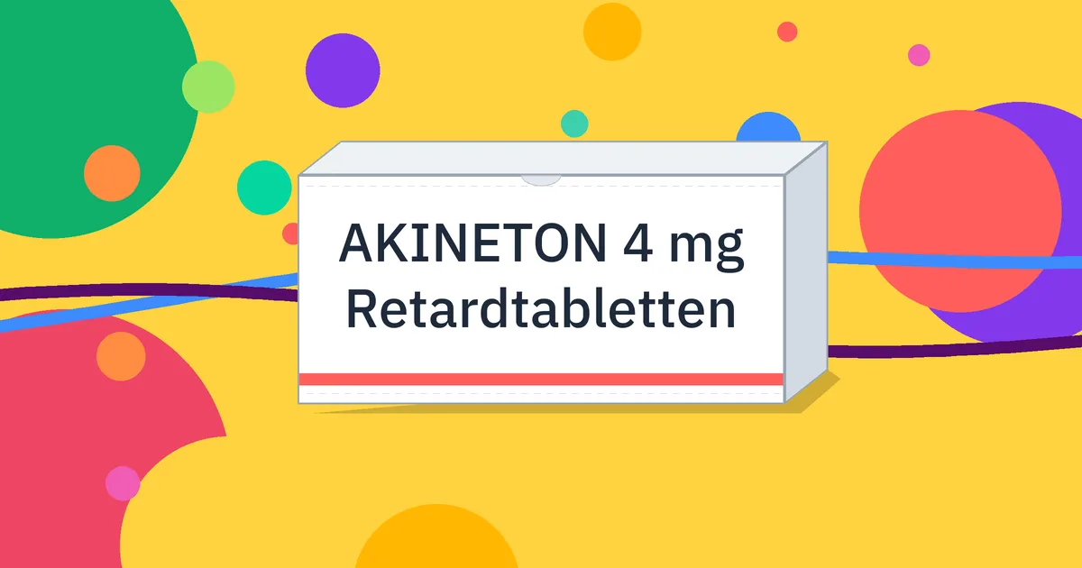 Symbolbild: Packung mit der Aufschrift AKINETON 4 mg Retardtabletten (PZN 07143518) – Verfügbarkeit und Bezug in Apotheken in Frankfurt am Main