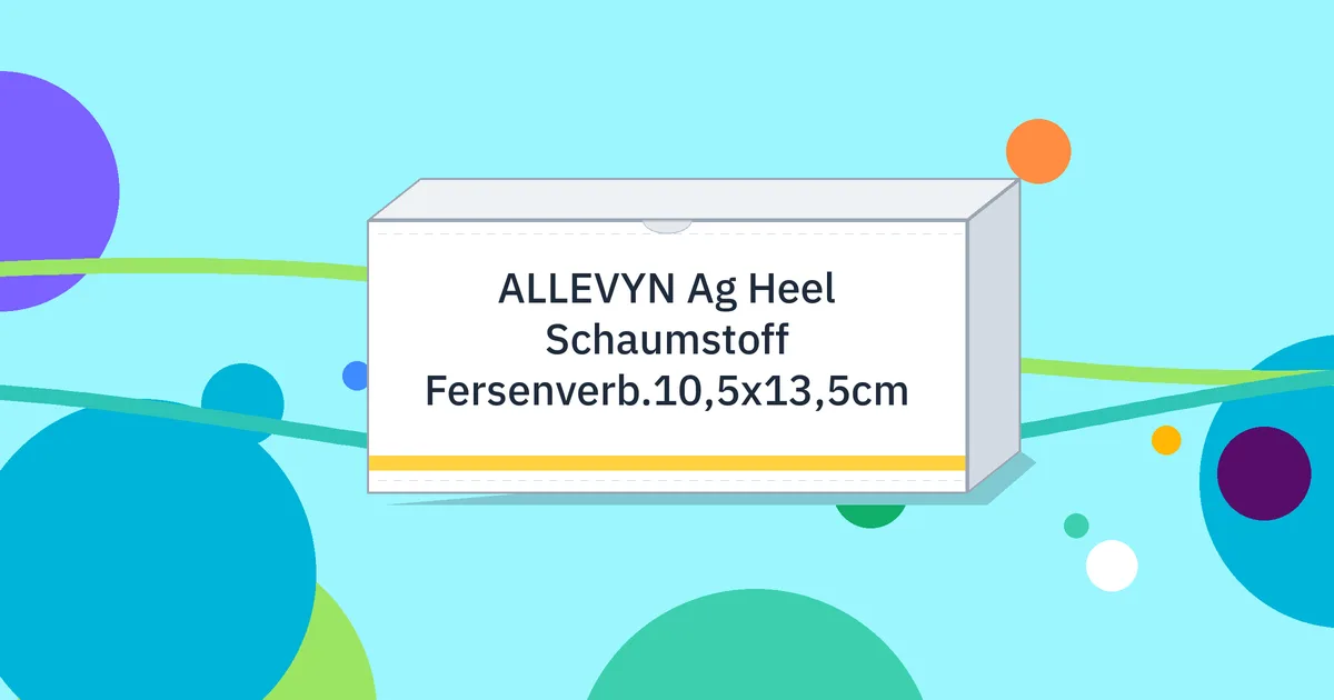Symbolbild: Packung mit der Aufschrift ALLEVYN Ag Heel Schaumstoff Fersenverb.10,5x13,5cm (PZN 14137665) – Verfügbarkeit und Bezug in Apotheken in Frankfurt am Main