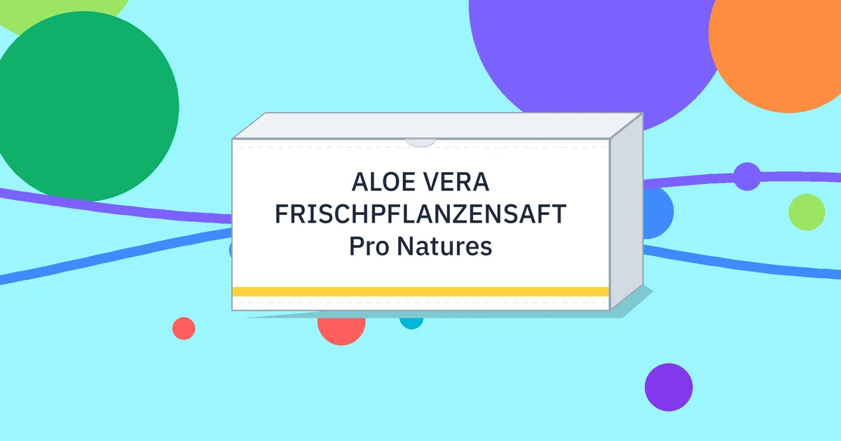 Symbolbild: Packung mit der Aufschrift ALOE VERA FRISCHPFLANZENSAFT Pro Natures (PZN 18756129) – Verfügbarkeit und Bezug in Apotheken in Frankfurt am Main