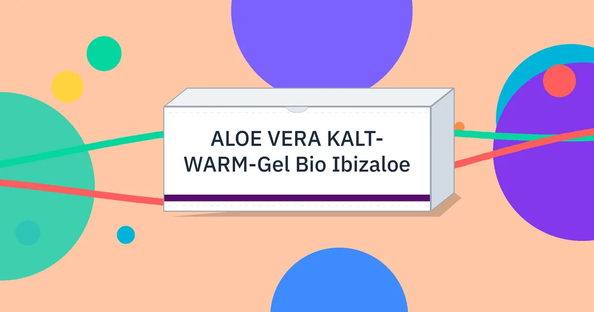 Symbolbild: Packung mit der Aufschrift ALOE VERA KALT-WARM-Gel Bio Ibizaloe (PZN 20928388) – Verfügbarkeit und Bezug in Apotheken in Frankfurt am Main