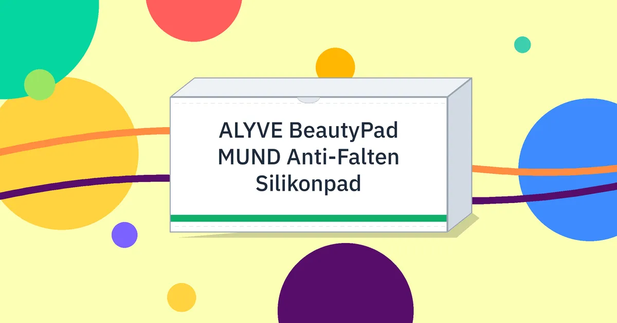 Symbolbild: Packung mit der Aufschrift ALYVE BeautyPad MUND Anti-Falten Silikonpad (PZN 18767297) – Verfügbarkeit und Bezug in Apotheken in Frankfurt am Main
