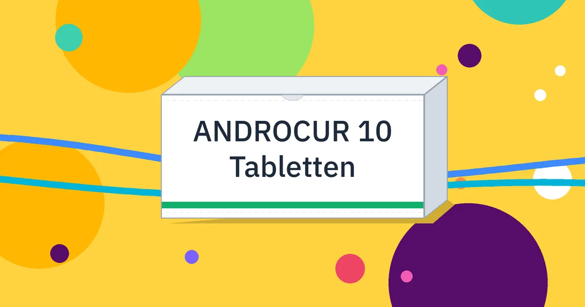 Symbolbild: Packung mit der Aufschrift ANDROCUR 10 Tabletten (PZN 00928110) – Verfügbarkeit und Bezug in Apotheken in Frankfurt am Main