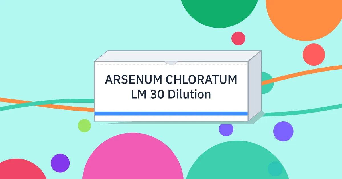 Symbolbild: Packung mit der Aufschrift ARSENUM CHLORATUM LM 30 Dilution (PZN 12771990) – Verfügbarkeit und Bezug in Apotheken in Frankfurt am Main