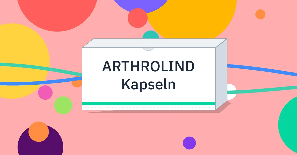 Symbolbild: Packung mit der Aufschrift ARTHROLIND Kapseln (PZN 16744470) – Verfügbarkeit und Bezug in Apotheken in Frankfurt am Main