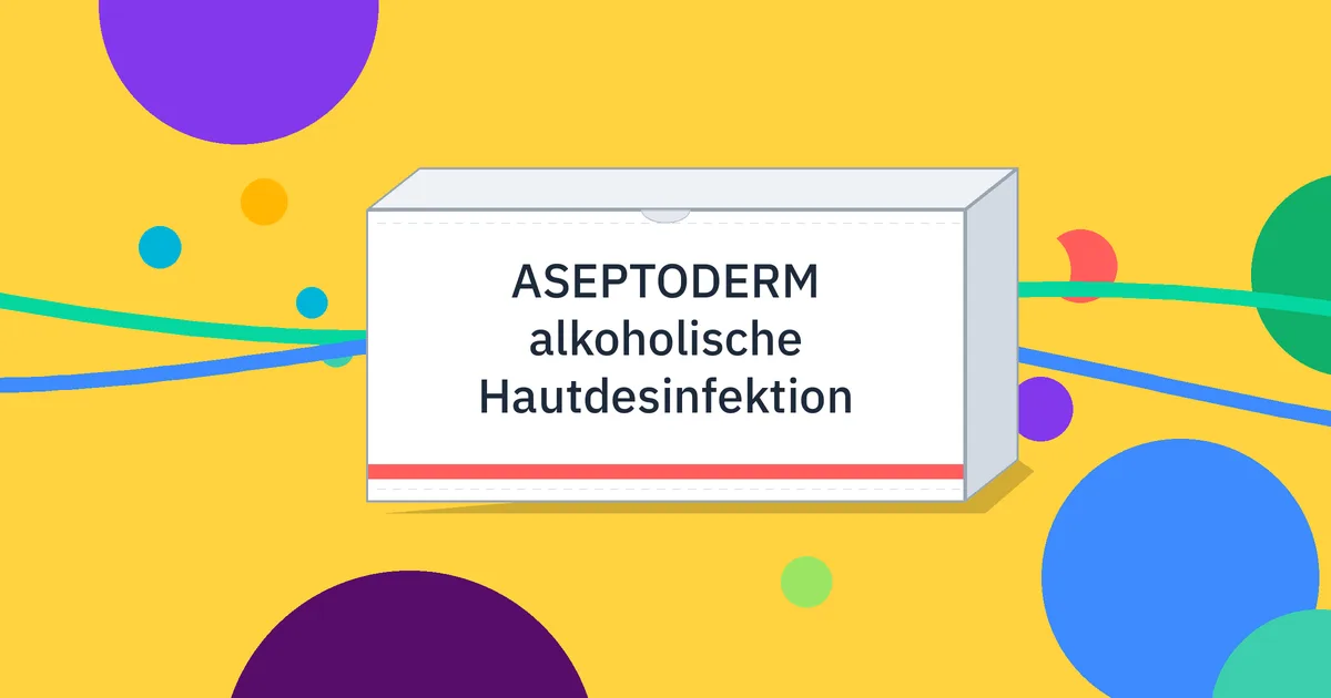 Symbolbild: Packung mit der Aufschrift ASEPTODERM alkoholische Hautdesinfektion (PZN 00143656) – Verfügbarkeit und Bezug in Apotheken in Frankfurt am Main