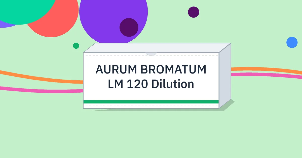 Symbolbild: Packung mit der Aufschrift AURUM BROMATUM LM 120 Dilution (PZN 12784076) – Verfügbarkeit und Bezug in Apotheken in Frankfurt am Main
